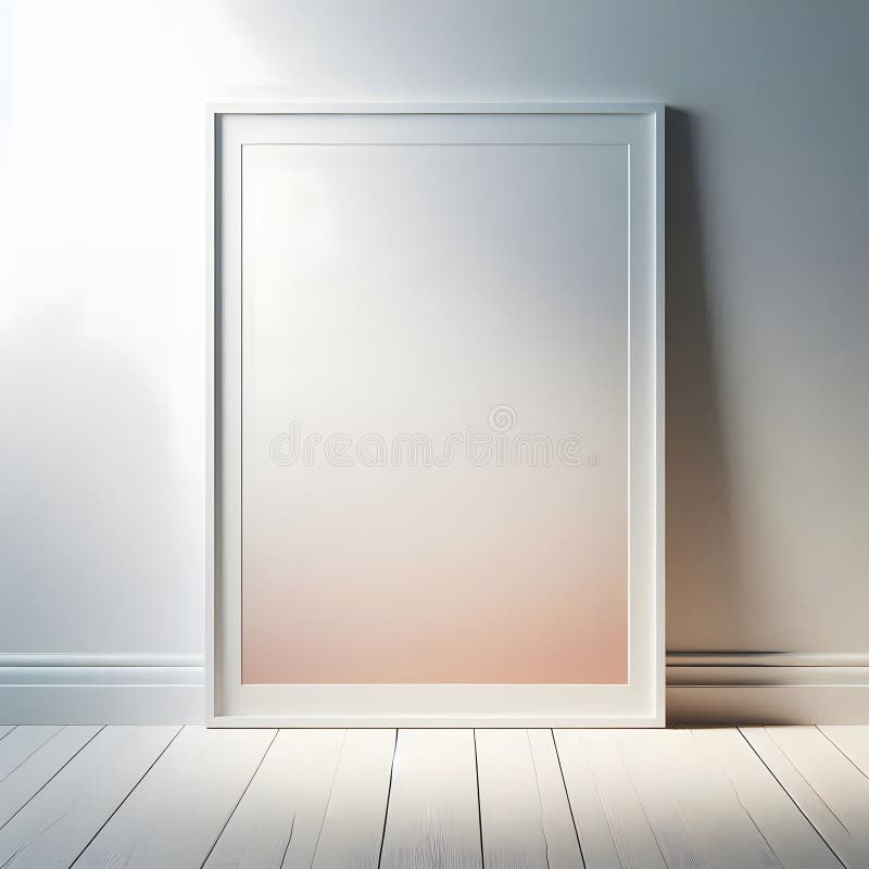 White Frame with a Gradient Background. Minimalist Interior Design ...