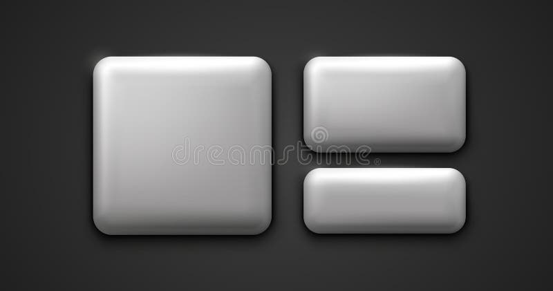 White Frame Label, Event Bar Button, Grey Signboard. Vector ...