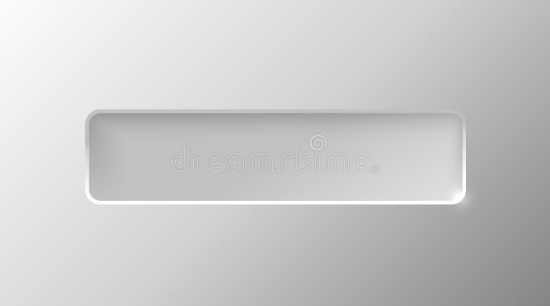 White Frame Label, Event Bar Button, Silver Signboard. Vector ...