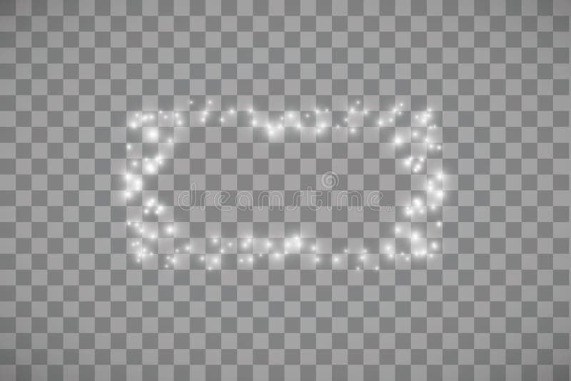 White Frame with Lights Effects,Shining Luxury Banner Vector ...