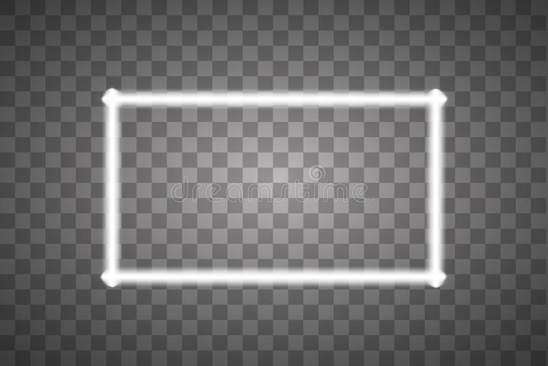 White Frame with Lights Effects. Shining Luxury Banner Vector ...