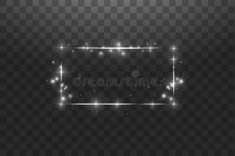 White Frame with Lights Effects,Shining Luxury Banner Vector ...