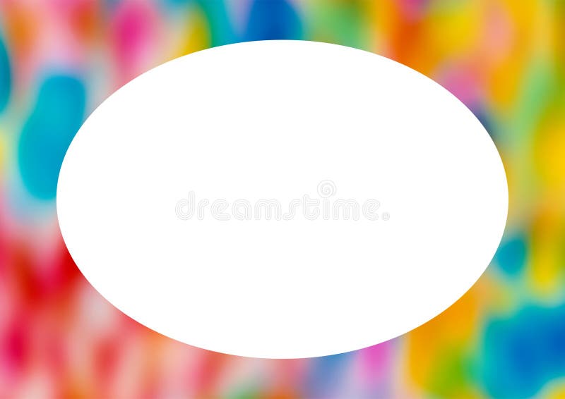 White Frame with Multicolored Rounded Borders Stock Photo - Image of ...