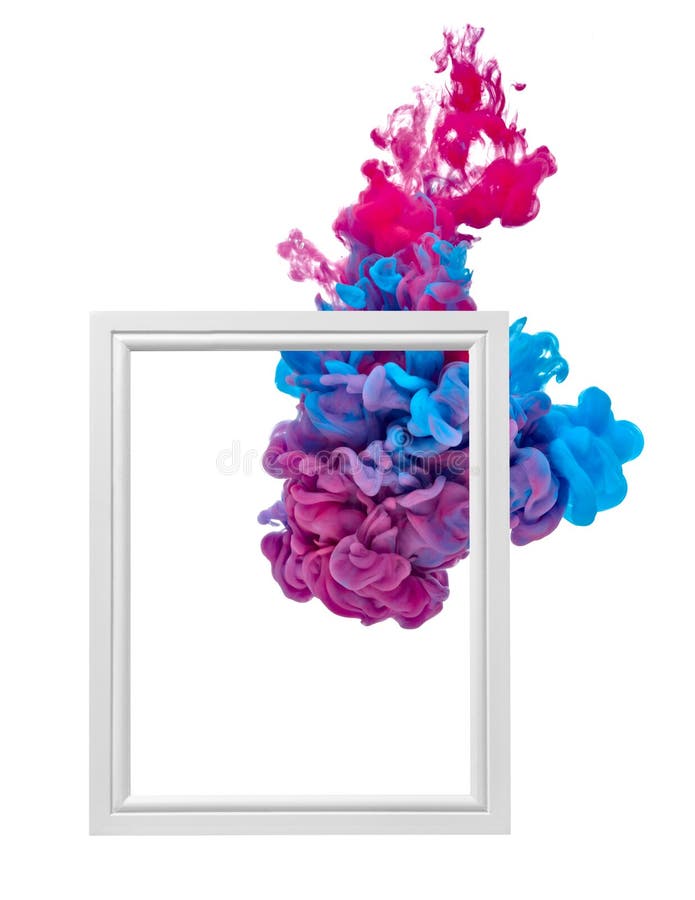 White Frame Paint Liquid Water Wood Background Image Stock Photo ...