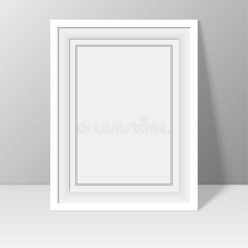 White Frame for Paintings or Photographs Stock Vector - Illustration of ...