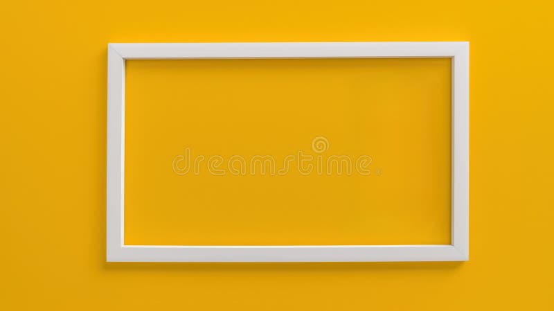White Frame with Quotation Marks on Yellow Background. Empty Space for ...