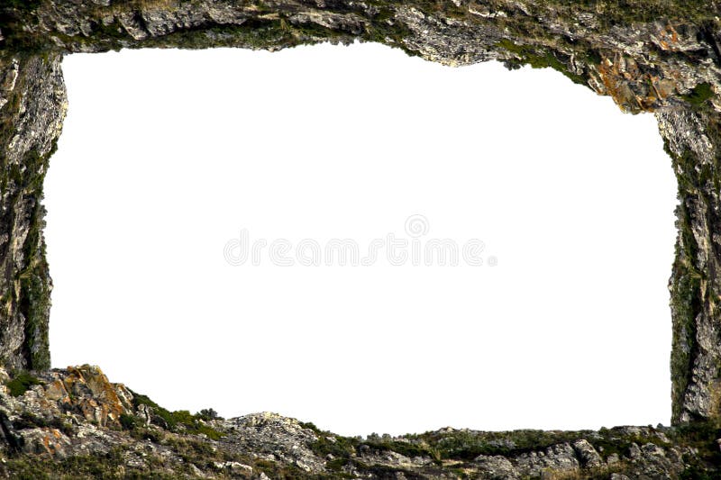 White Frame with Rocky Borders Stock Image - Image of ancient ...