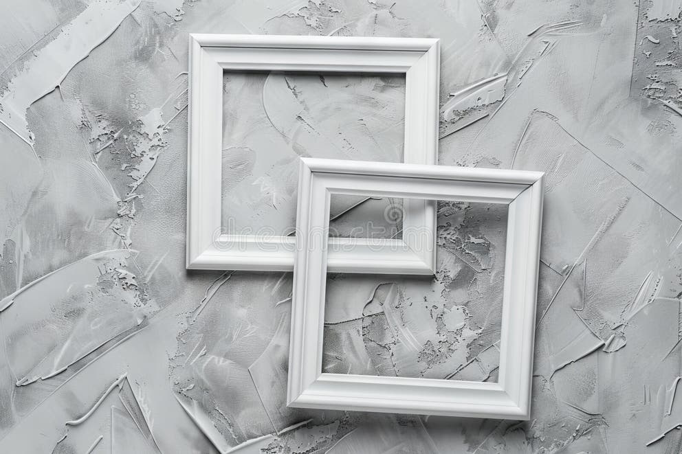 White Frame Texture Background, Realistic Square Frames, White Blank ...