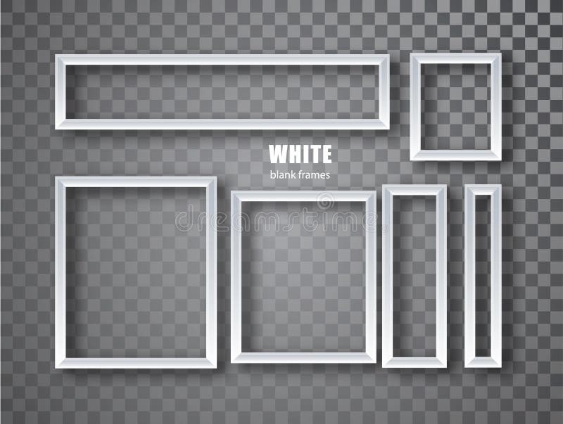 White Frames Banners Set. Vector Plates with a Place for Inscriptions ...