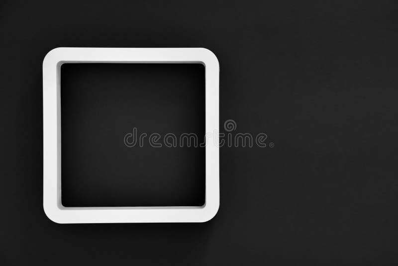 White Frames on Black Color Background, Copy Space, Contrast and ...