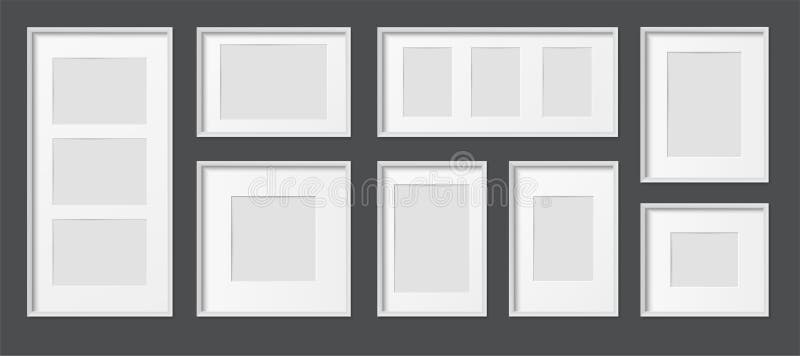 White Frames Set stock vector. Illustration of isolated - 177428481