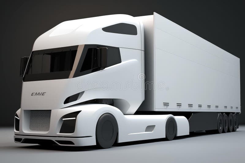 White Freight Cargo Truck for Goods Shipping Stock Illustration ...