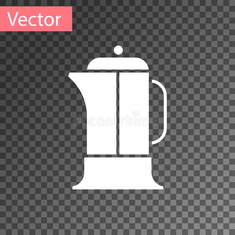 White French Press Icon Isolated on Transparent Background. Vector ...