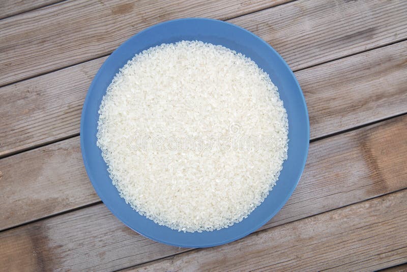 White Fresh Rice in the Plate Stock Image - Image of empty, life: 254006459