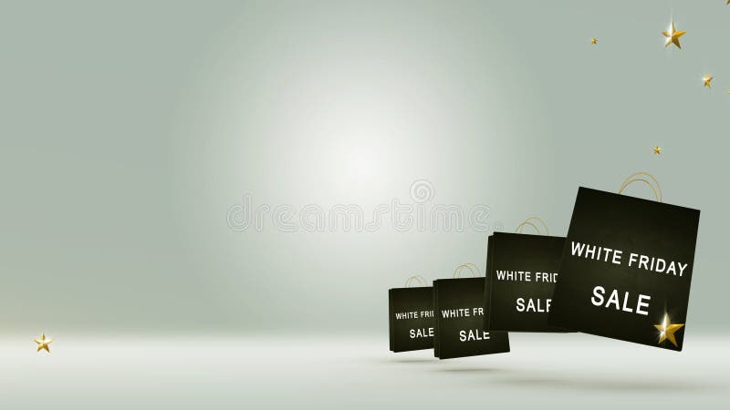 White Friday Shopping Bags . Stock Illustration - Illustration of ...