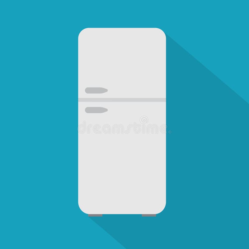 White fridge icon stock vector. Illustration of home - 161694062