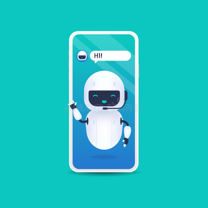 White Friendly Android Robot Say Hi. Chatbot Future Concept. Helping ... White Friendly Android Robot Say Hi. Chatbot Future Concept. Helping ...