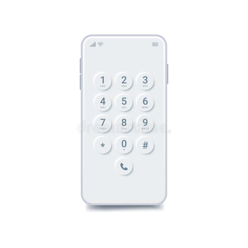 Smartphone Numbers Keyboard Stock Illustrations – 163 Smartphone ...