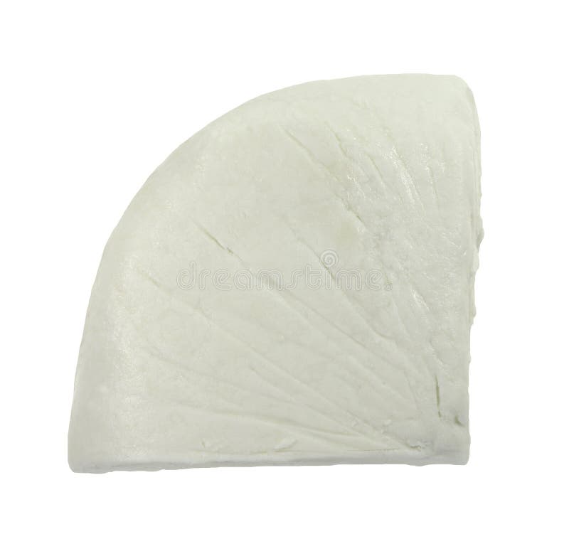 White Full-fat Cheese Isolated on White. Stock Image - Image of milk ...