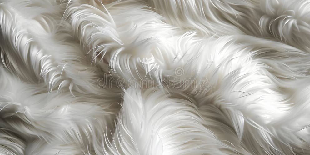 White Fur Texture Pattern Background, Arctic Plush: White Fur Pattern ...