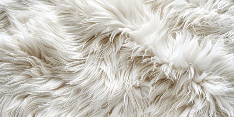 White Fur Texture Pattern Background, Arctic Plush: White Fur Pattern Background - Ai Generated ...