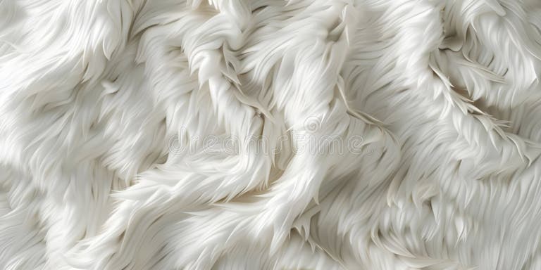 White Fur Texture Pattern Background, Arctic Plush: White Fur Pattern ...