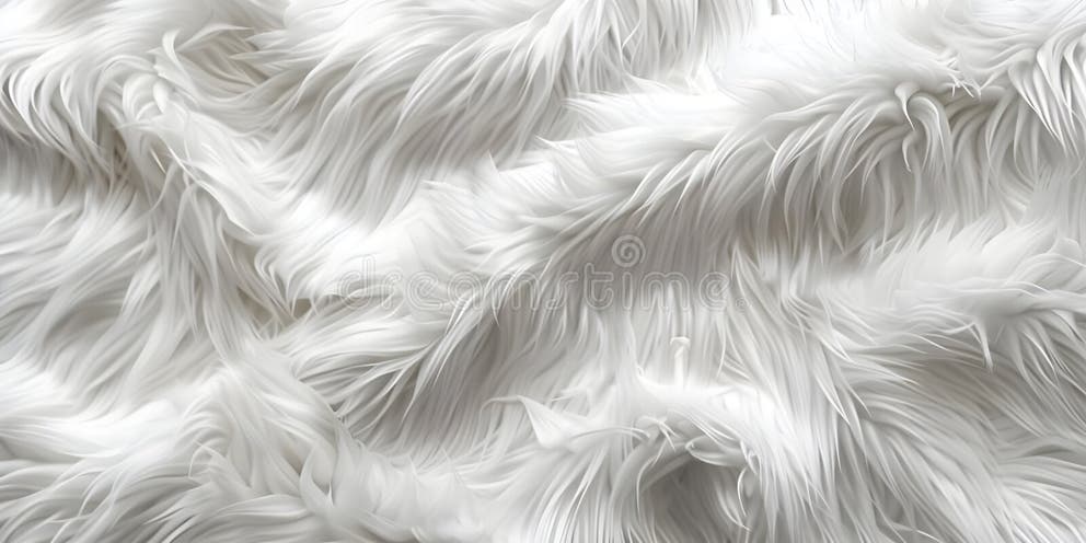 White Fur Texture Pattern Background, Arctic Plush: White Fur Pattern ...