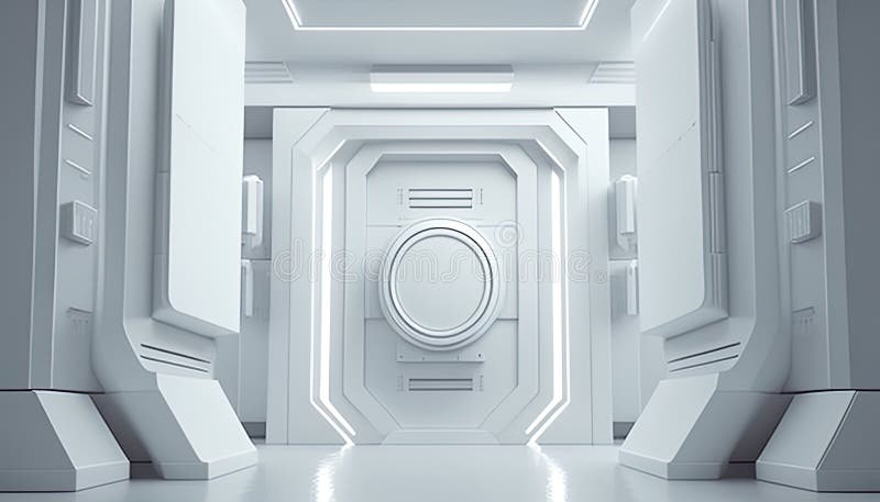 White Futuristic Backdrop, Embodying Simplicity and Clean Modernity ...