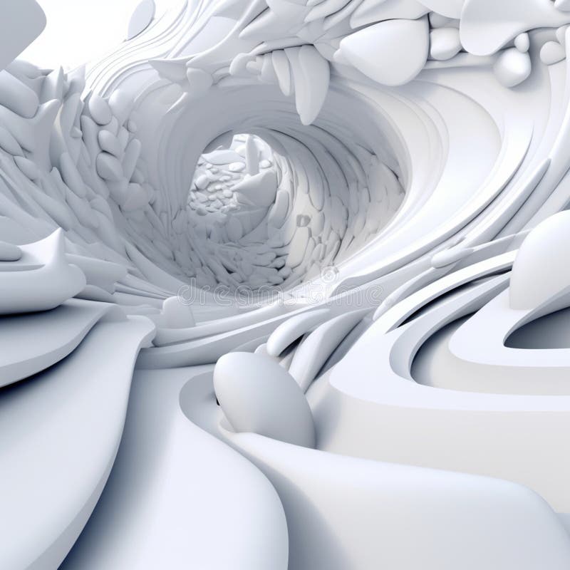 White Futuristic Background Abstract. Room of Space City Sci Fi Texture ...
