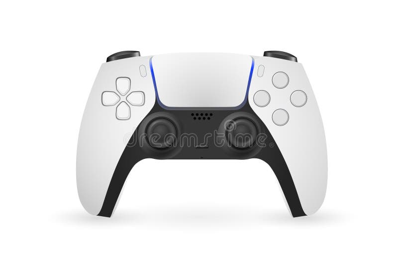 White Gamepad Icon Isolated on Crumpled Paper Background. Game ...
