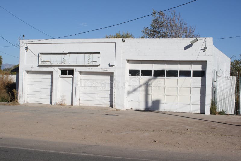 White garage building stock photo. Image of vintage, pure - 3555144