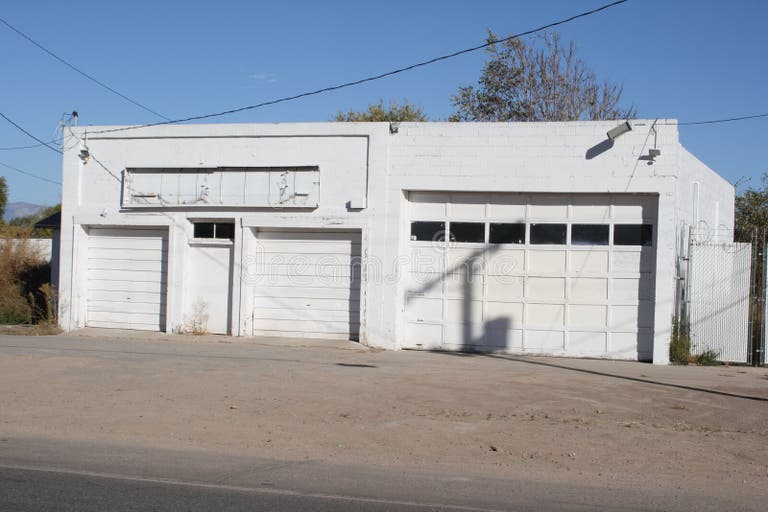 White garage building stock photo. Image of vintage, pure - 3555144