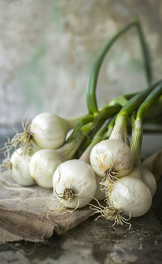 White garlic on a cloth stock photo. Image of root, vegetarian - 318711170