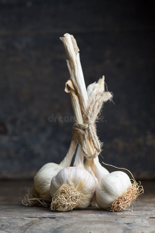 White garlic on table stock photo. Image of businesses - 56397990