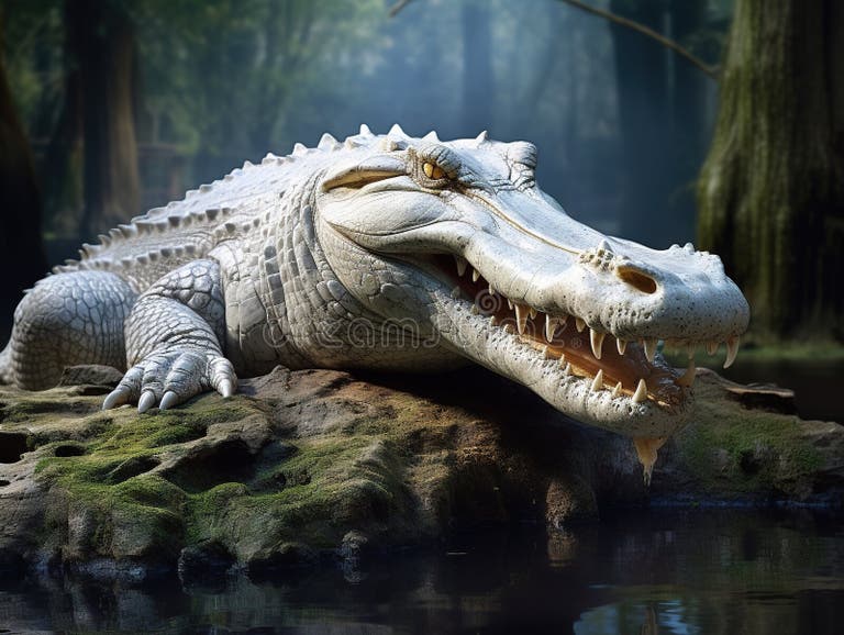 White Gator stock illustration. Illustration of wild - 293689054