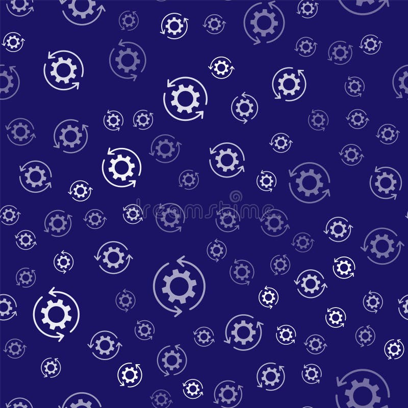 White Gear and Arrows As Workflow Concept Icon Isolated Seamless ...