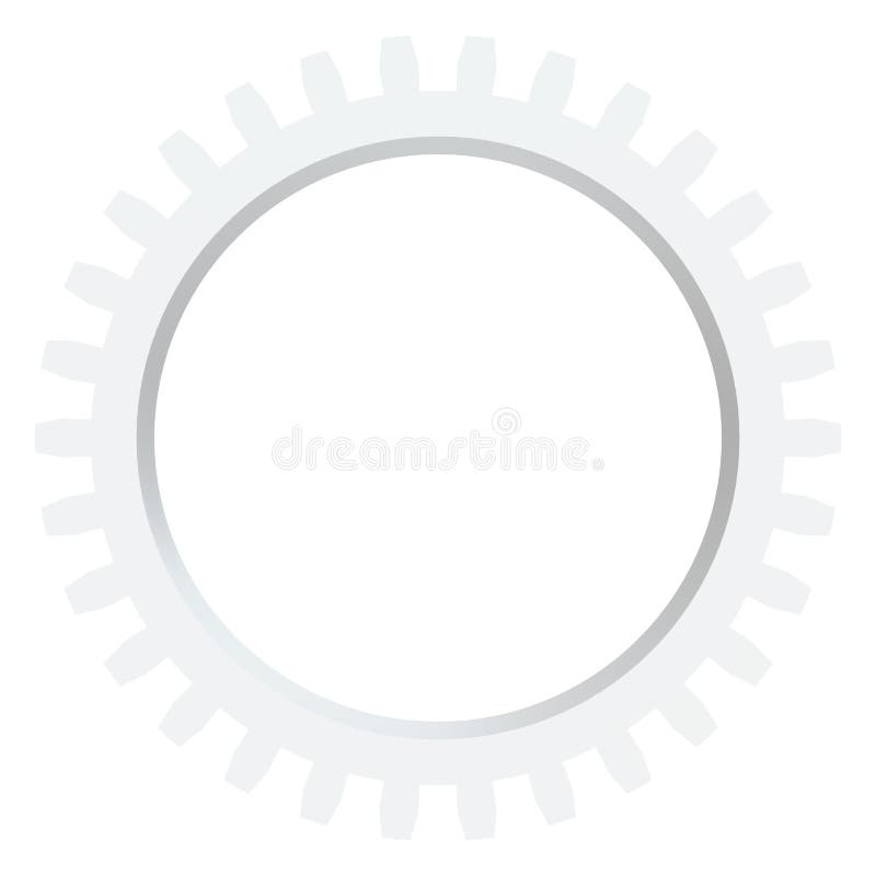 White Gear, Isolated on White Stock Illustration - Illustration of ...