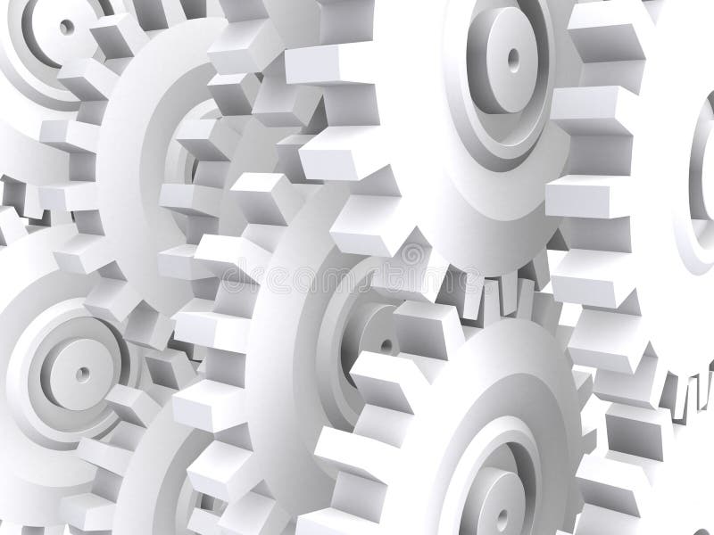 White gears stock illustration. Illustration of cogs, machineries - 2506843
