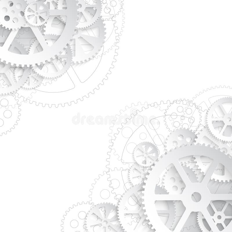 White gears 01a stock vector. Illustration of modern - 103939400