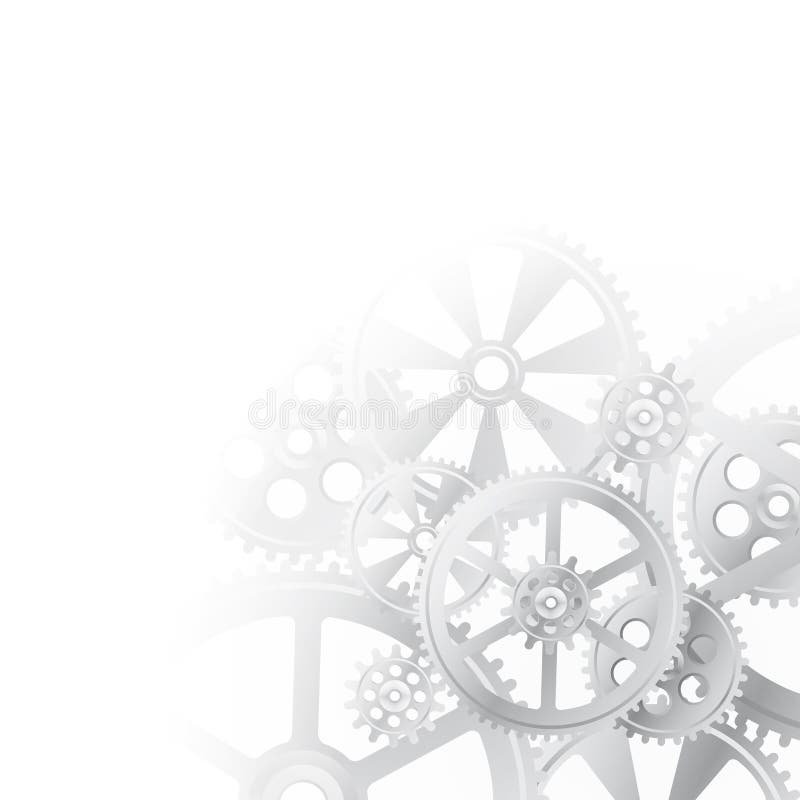 White gears 02 stock vector. Illustration of objects - 112199793