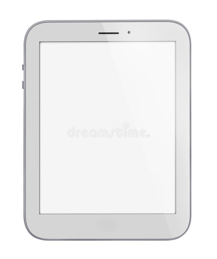 White Tablet with Blank Screen Stock Illustration - Illustration of ...
