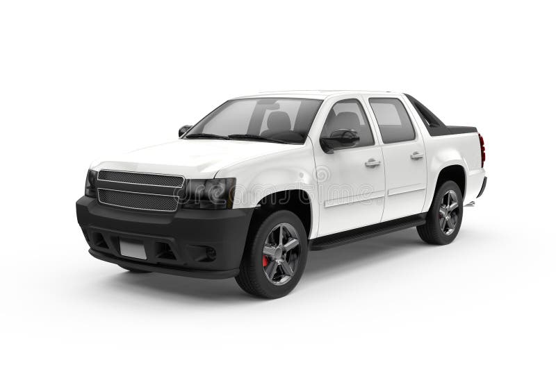 White Generic Unbranded Truck Car Isolated Stock Illustration ...