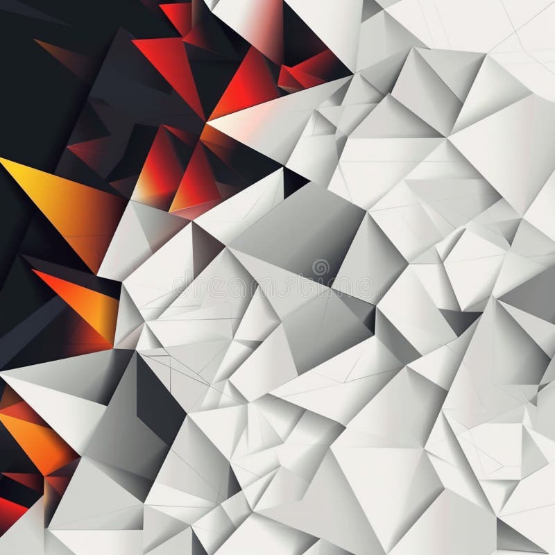 White Geometric Background with Polygons for Text. Triangle Banner for ...