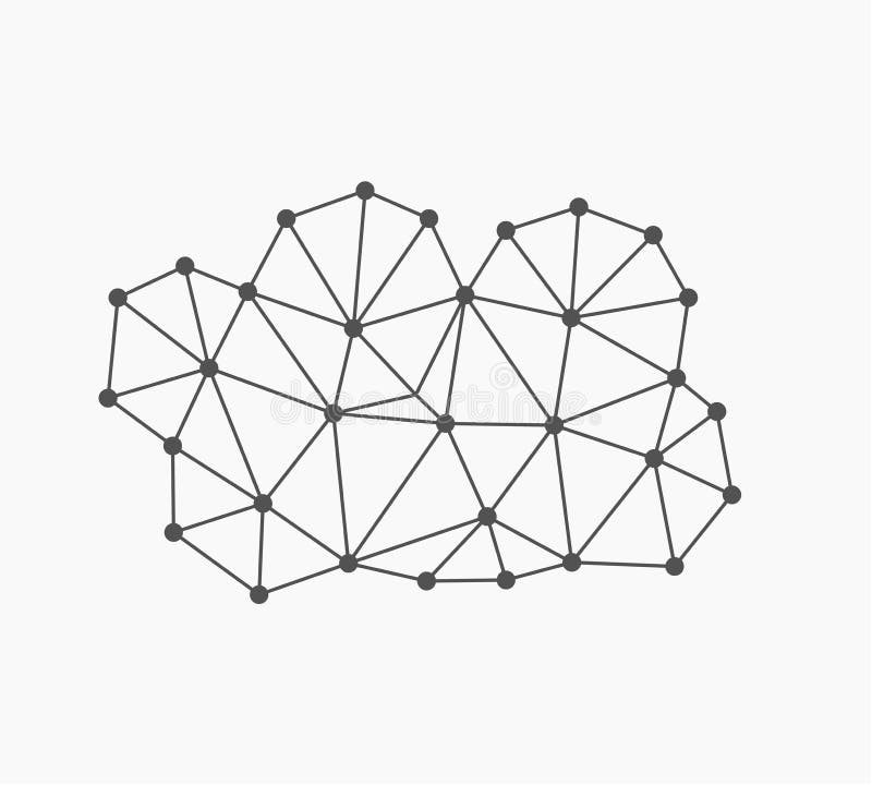 Geometric cloud stock vector. Illustration of landscape - 89656431