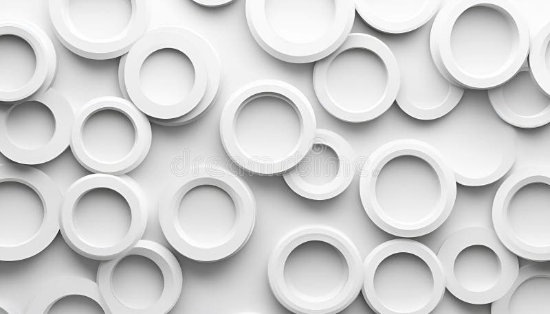 White Geometric Concept. 3d Circles for Business Template. Modern and ...