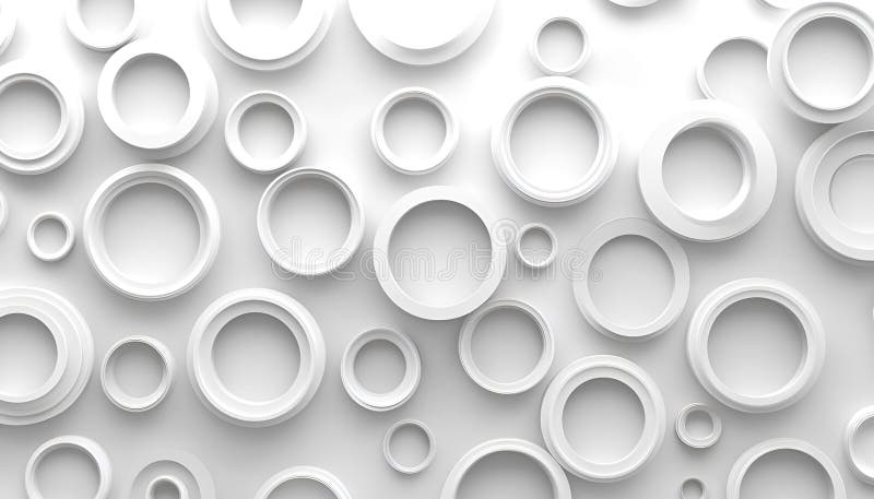 White Geometric Concept. 3d Circles for Business Template. Modern and ...