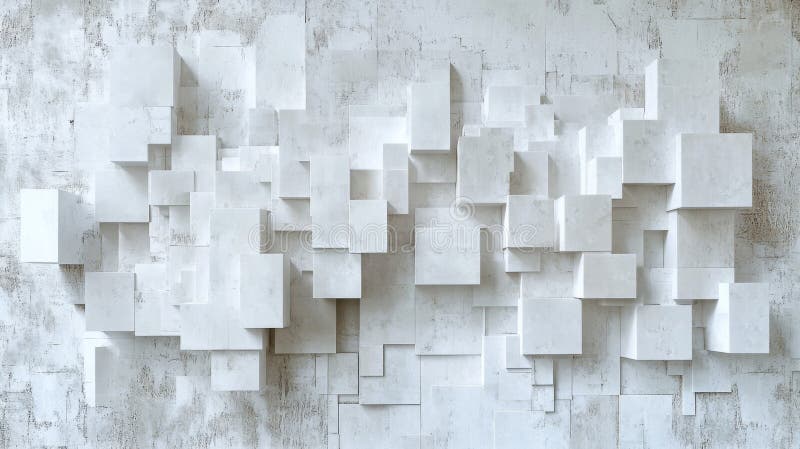 White Geometric Cube Texture Background Stock Illustration ...