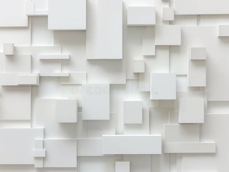 White Geometric 3D Wall stock photo. Image of concept - 316921062