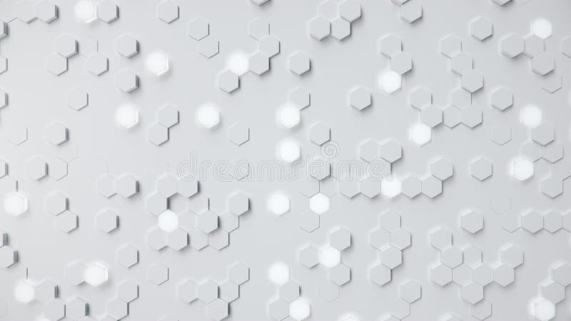 White Geometric Hexagonal Abstract Background. Surface Polygon Pattern ...