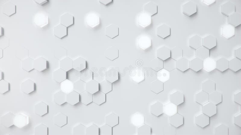 White Geometric Hexagonal Abstract Background. Surface Polygon Pattern ...